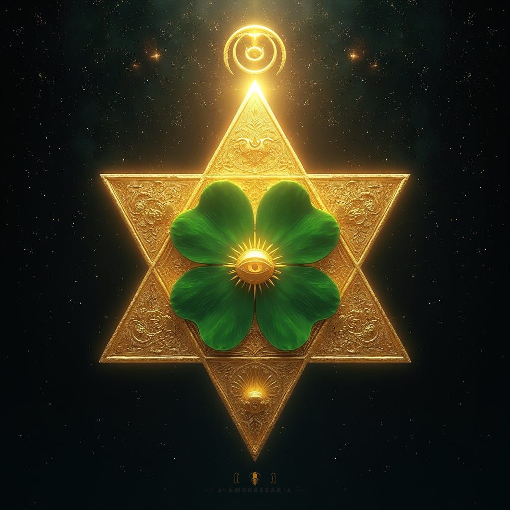 Sacred Unity Sigil in Cosmic Aesthetic - AI Art
