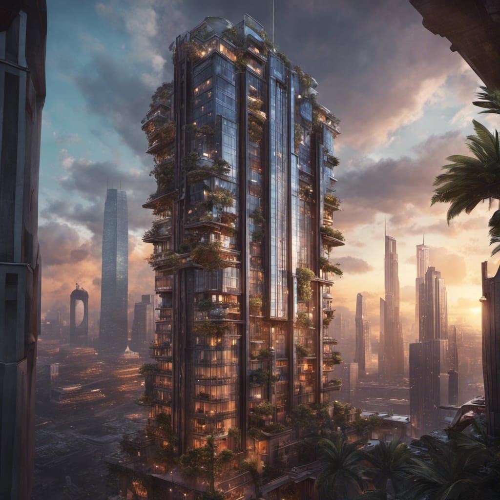 Beautyful Skyscraper - AI Generated Artwork - NightCafe Creator