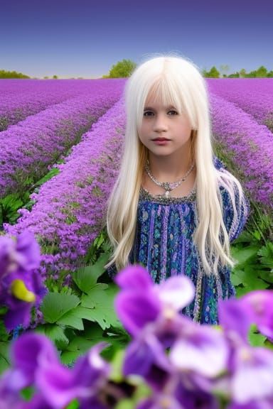 Violets Eveywhere - AI Generated Artwork - NightCafe Creator