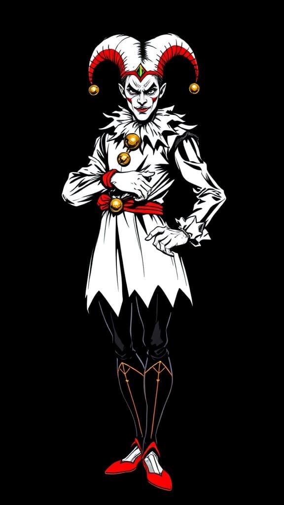 5 Stages of Insanity; Stage 2 1/4 - Medieval Jester in Cel-S...