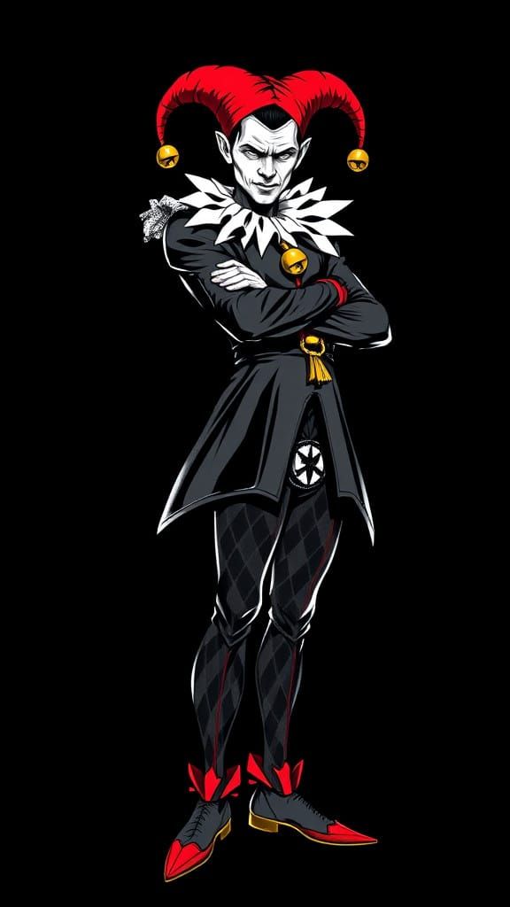 5 Stages of Insanity; Stage 2 4/4 - Medieval Jester in Cel-S...