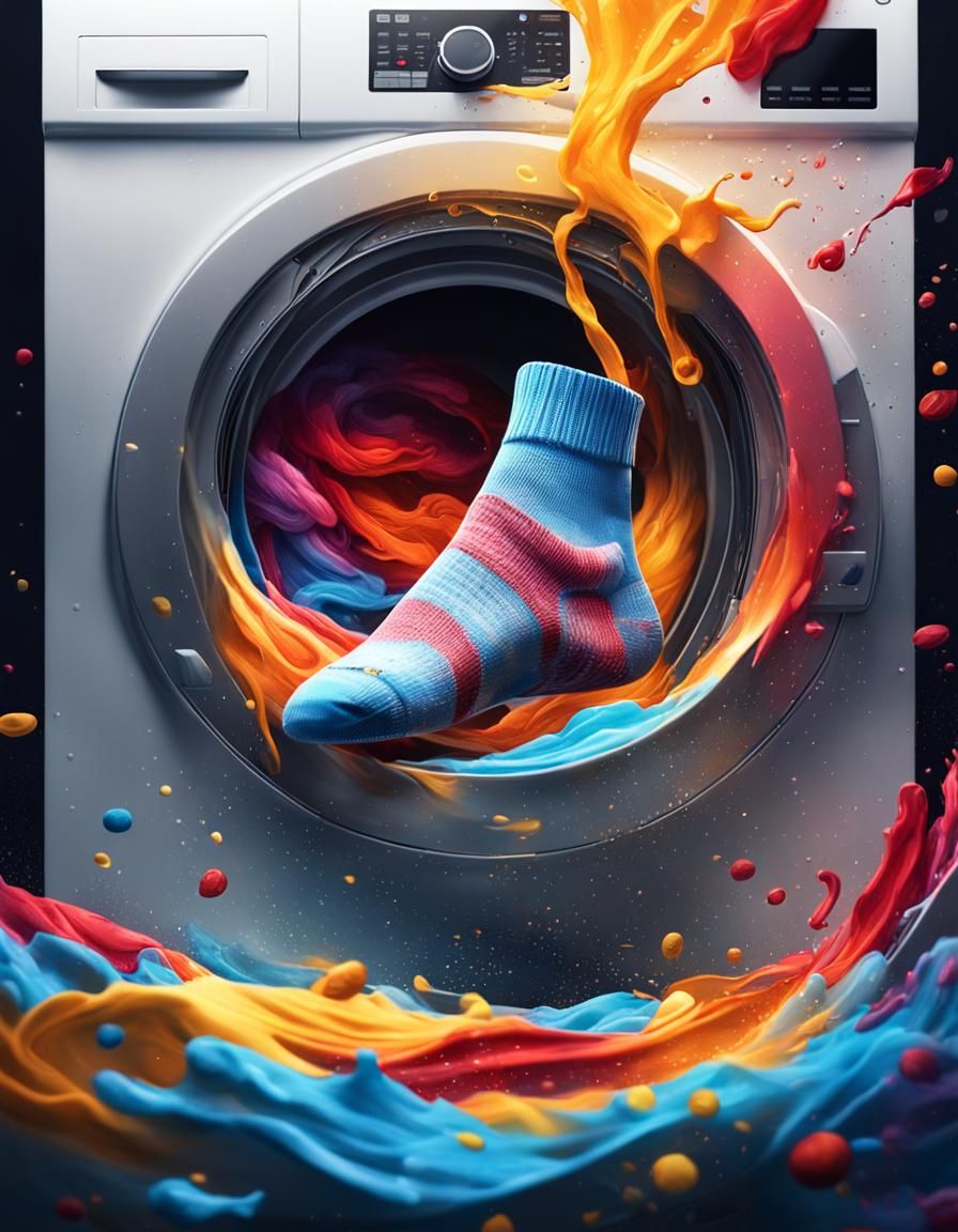 Surreal Washing Machine Portal Scene in Hyperreali... - AI Art