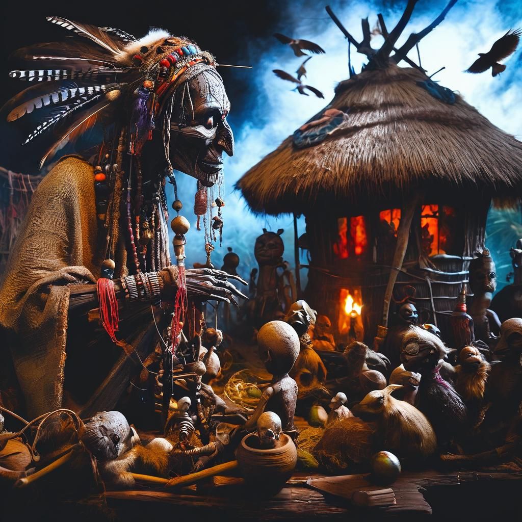 Voodoo Witchdoctor - AI Generated Artwork - NightCafe Creator