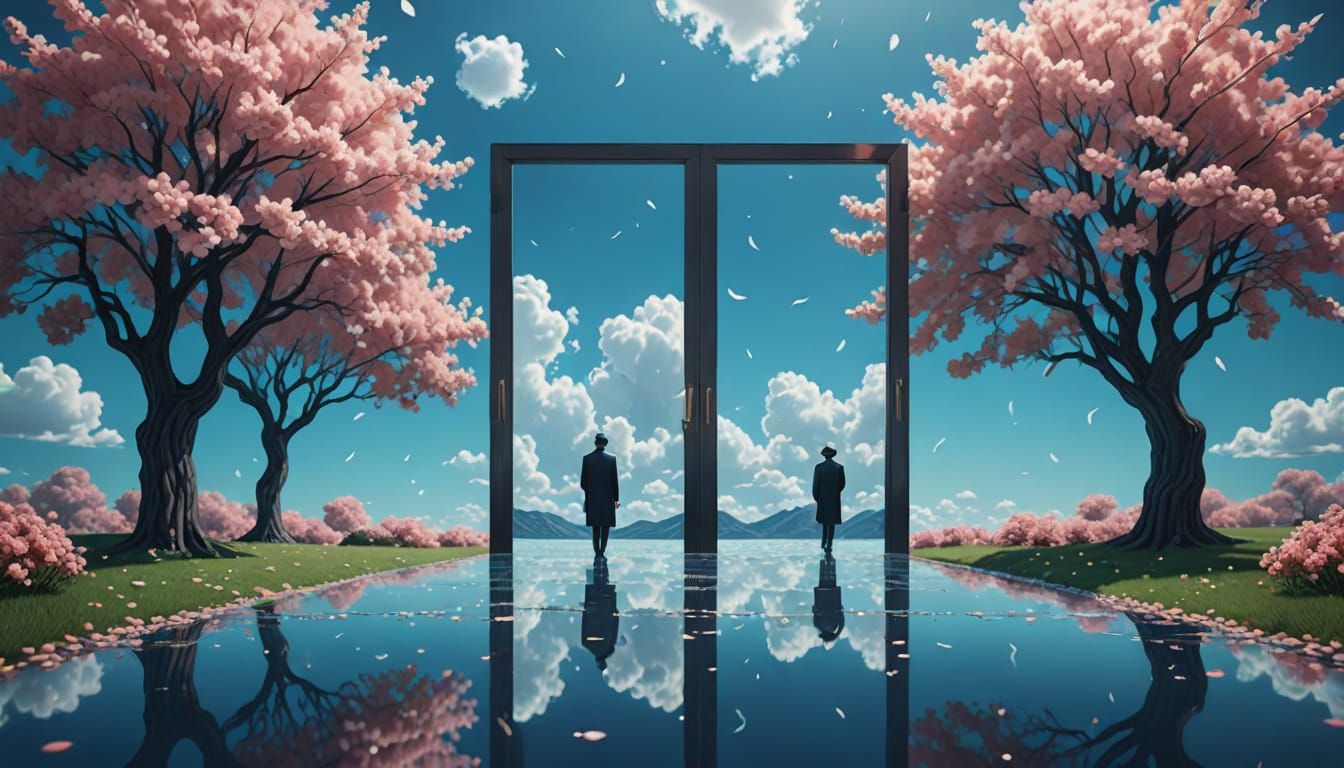 Surrealist Dreamscape in Magritte's Signature Styl... - AI Art
