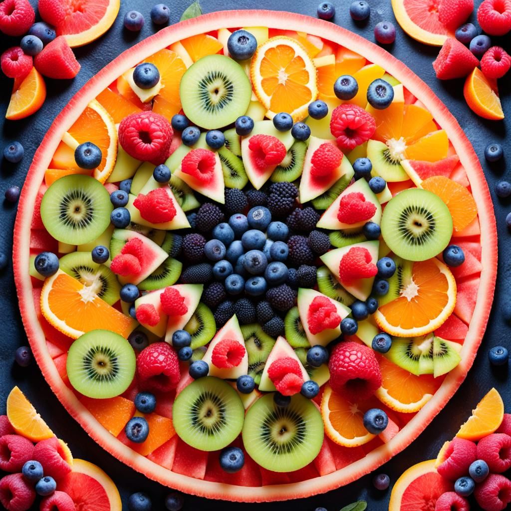 Fruit Mandala - AI Generated Artwork - NightCafe Creator