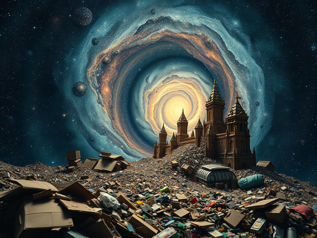 Galaxy of Trash - Cosmic Wasteland in Hyperrealism