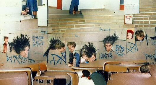 The punk kids in school in 1981 - AI Generated Artwork - NightCafe Creator