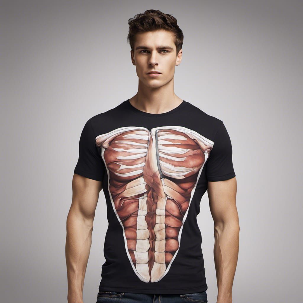 The Real Abs T-shirt - AI Generated Artwork - NightCafe Creator