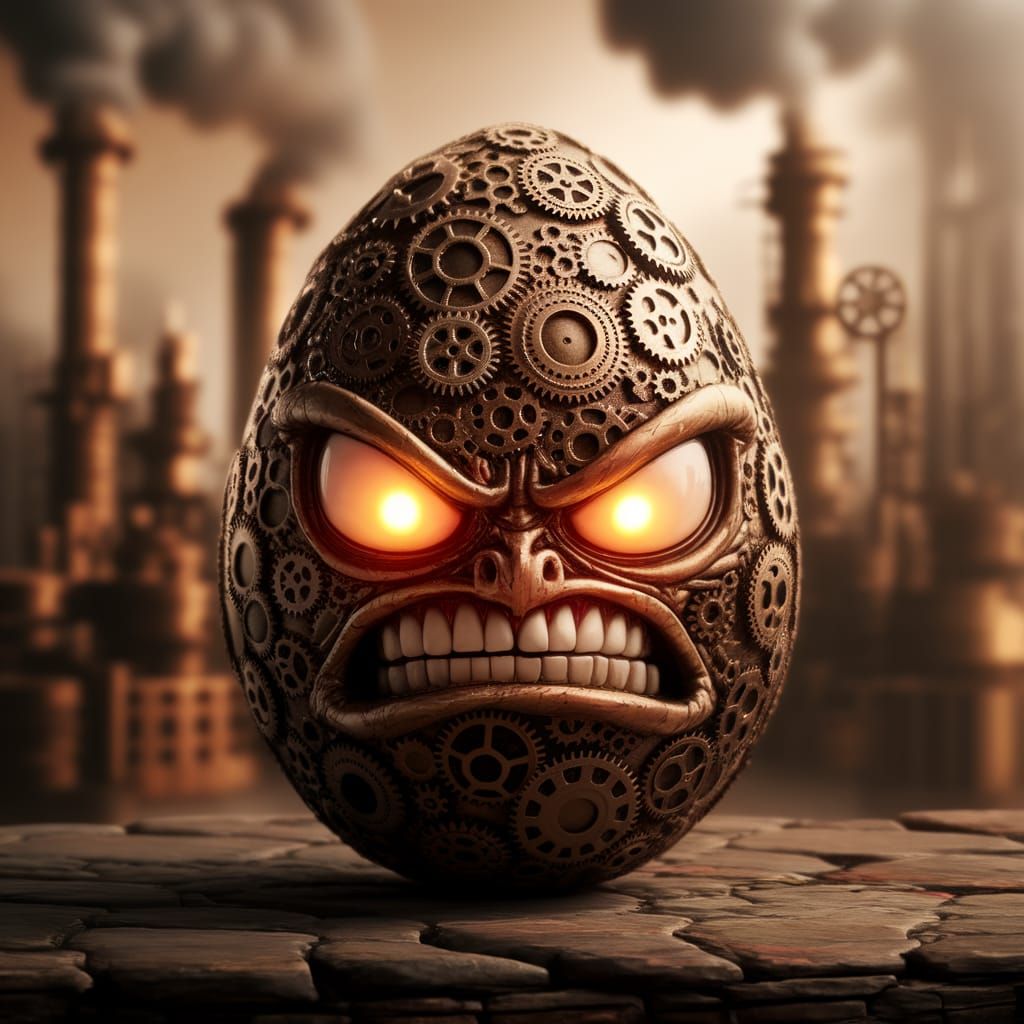 Angry Egg - Steampunk Version - Angry Egg - Steampunk Versio...