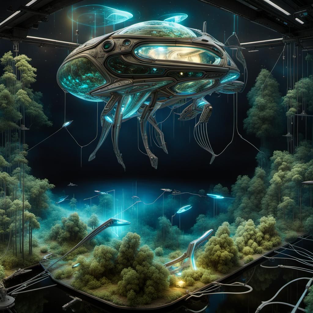 Ultrafuturistic biodome v.1 - AI Generated Artwork - NightCafe Creator