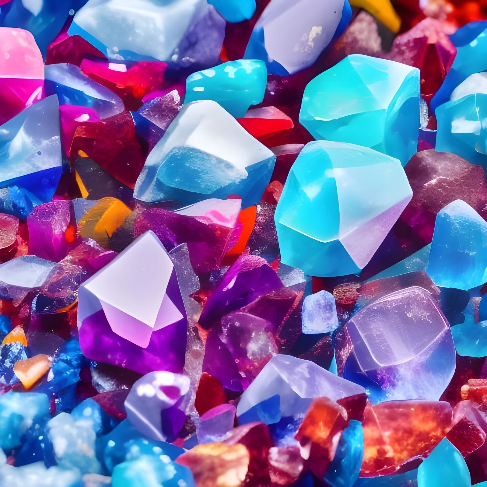 Colorful Crystals - AI Generated Artwork - NightCafe Creator