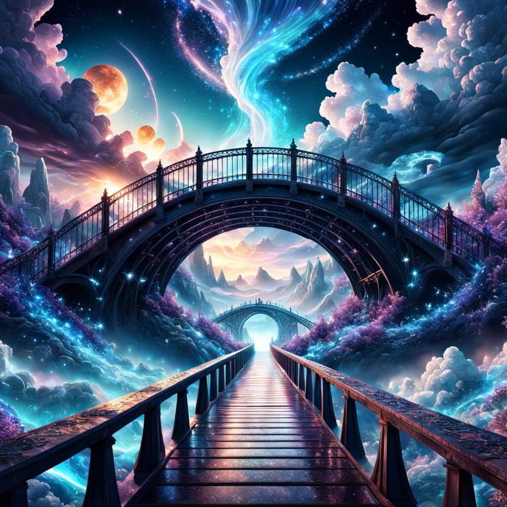 Heaven's gate - Cosmic Cloud Bridge in Celestial Splendor