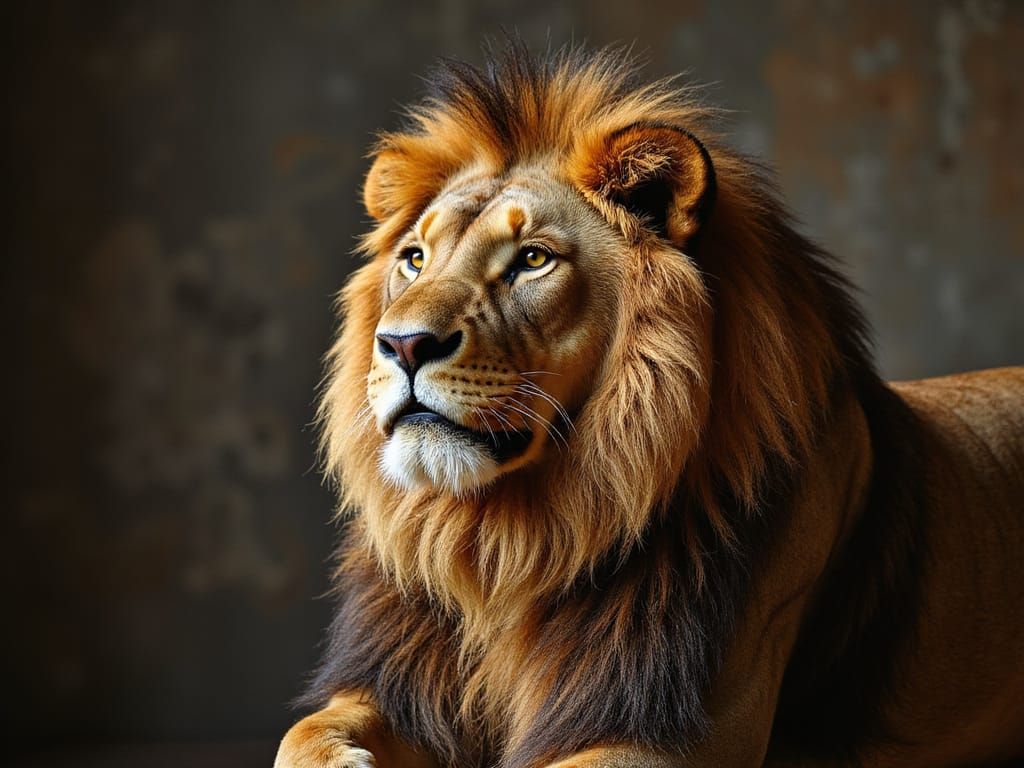 Hyper-Realistic Lion Portrait in Vibrant Colors - AI Art