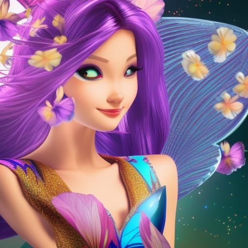 Bloom from the Winx club is flying to the moon - AI Generated Artwork ...