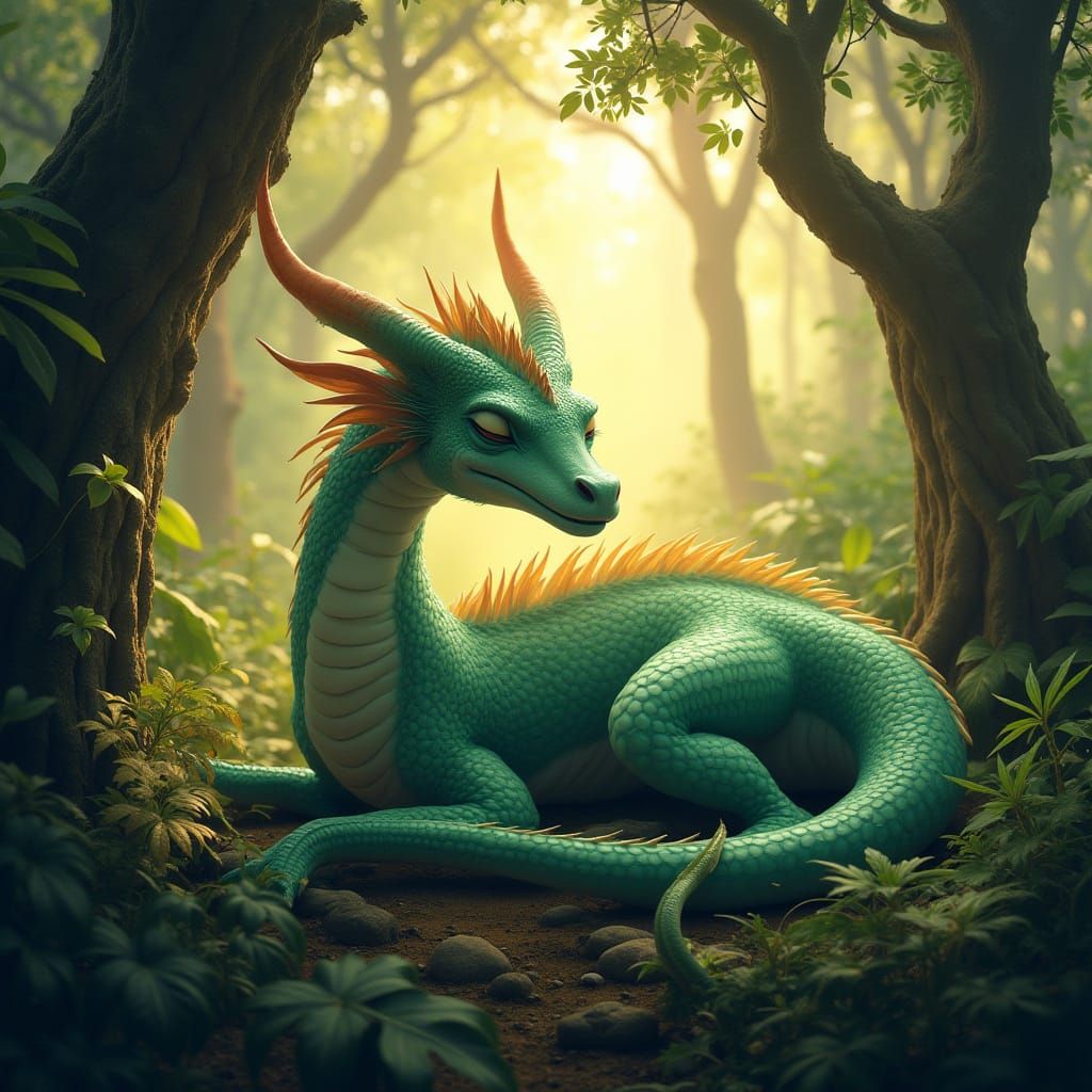 Rainwing sleeping in the rainforest