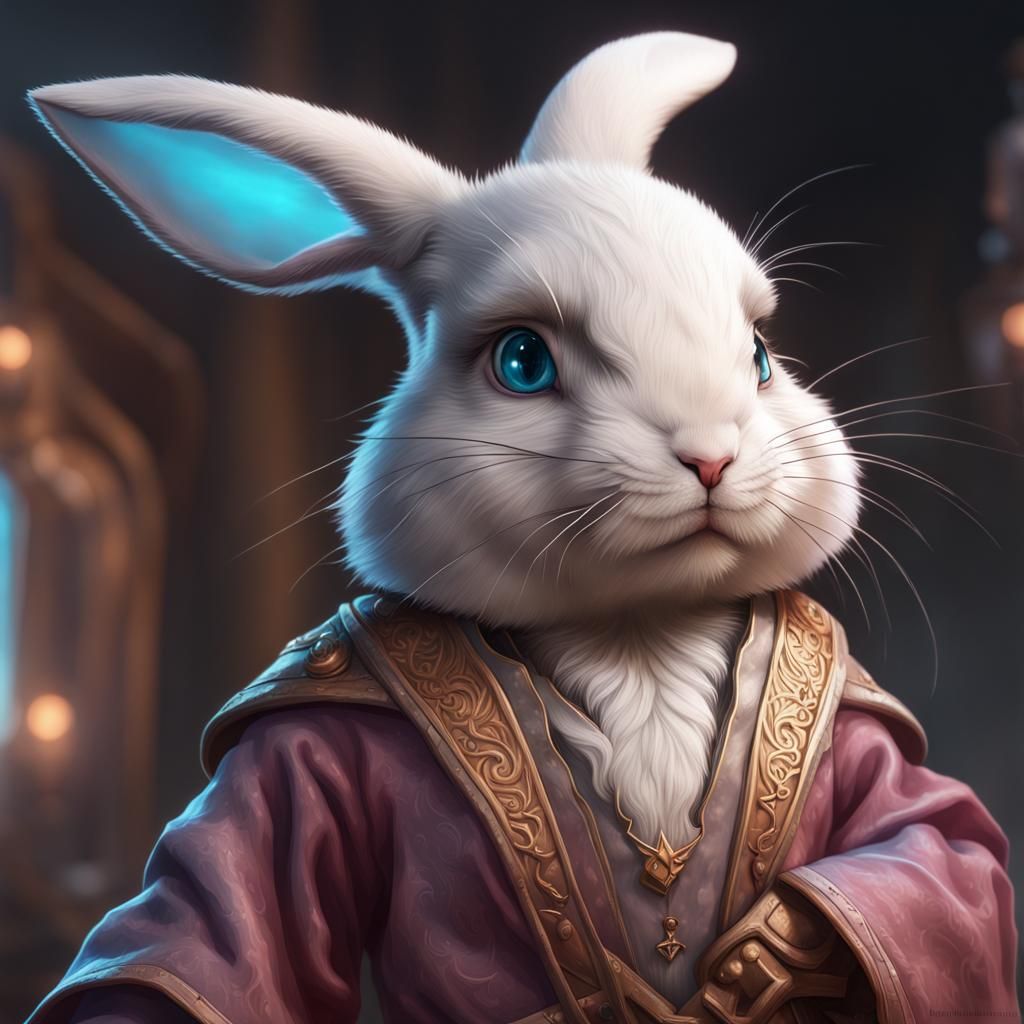 Baby bunny sorcerer - AI Generated Artwork - NightCafe Creator