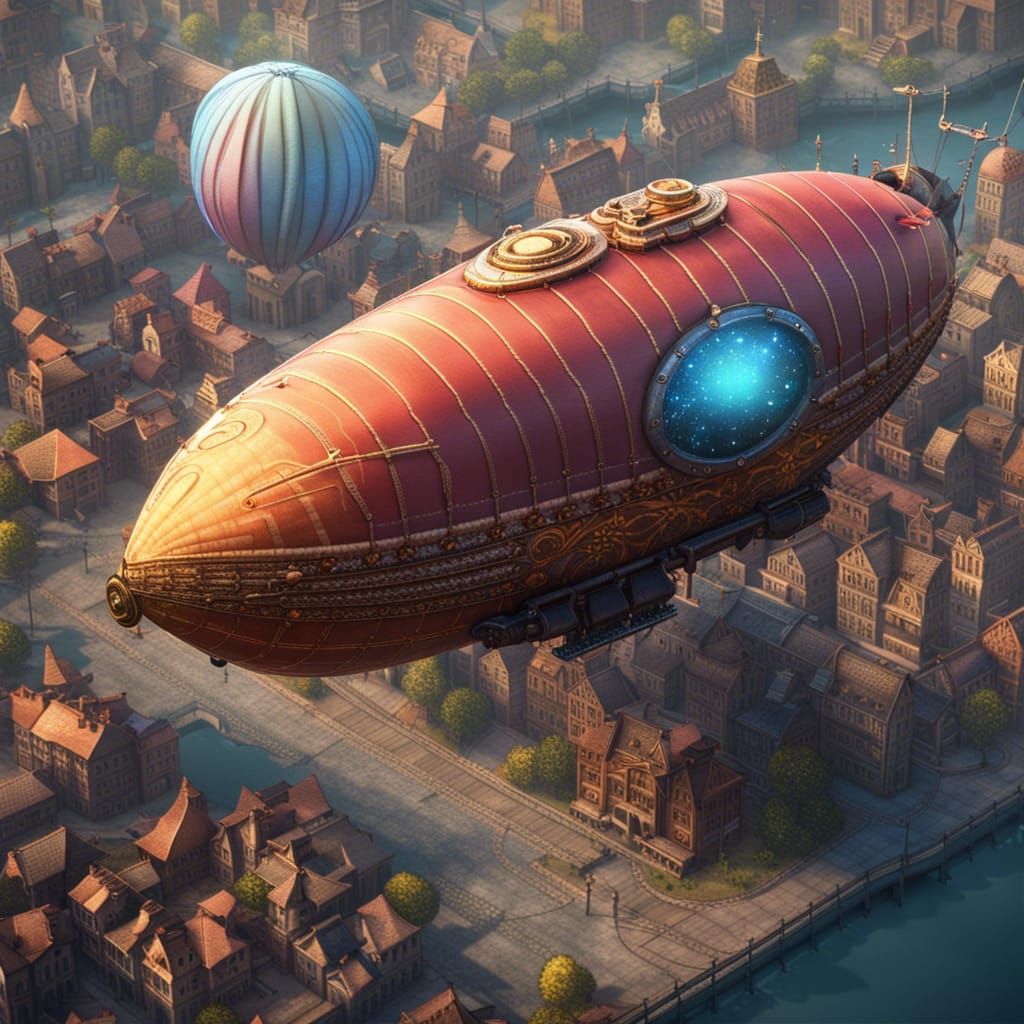 Lightning Airship - AI Generated Artwork - NightCafe Creator