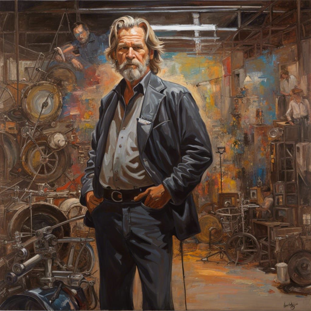 Jeff Bridges being awesome - AI Generated Artwork - NightCafe Creator