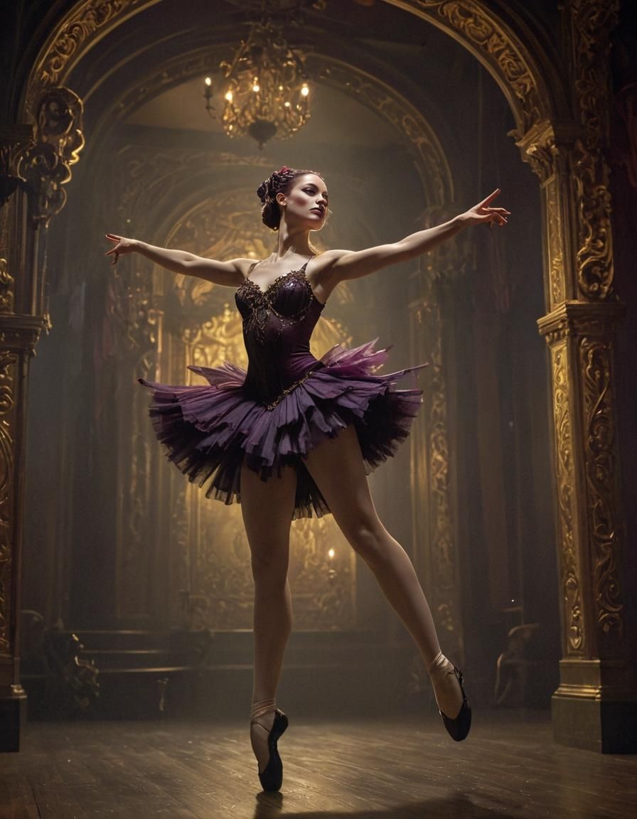 Ballerina - Dark Fantasy Ballerina in a Gothic Theater