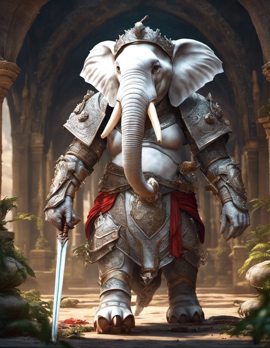 Loxodon D&D Character - AI Generated Artwork - NightCafe Creator
