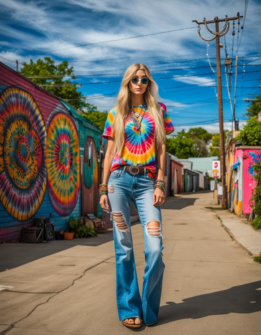 Hippie Alley 2 - AI Generated Artwork - NightCafe Creator