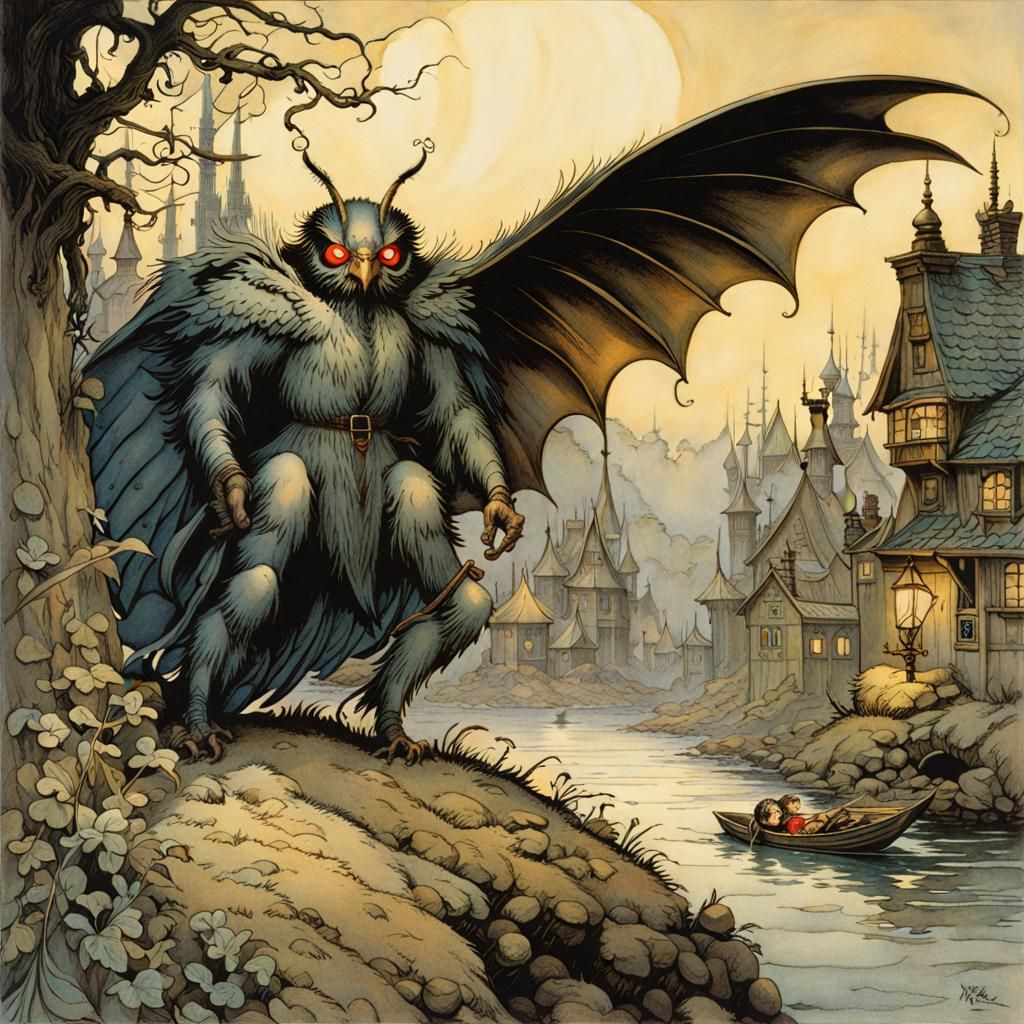 The Mothman - AI Generated Artwork - NightCafe Creator