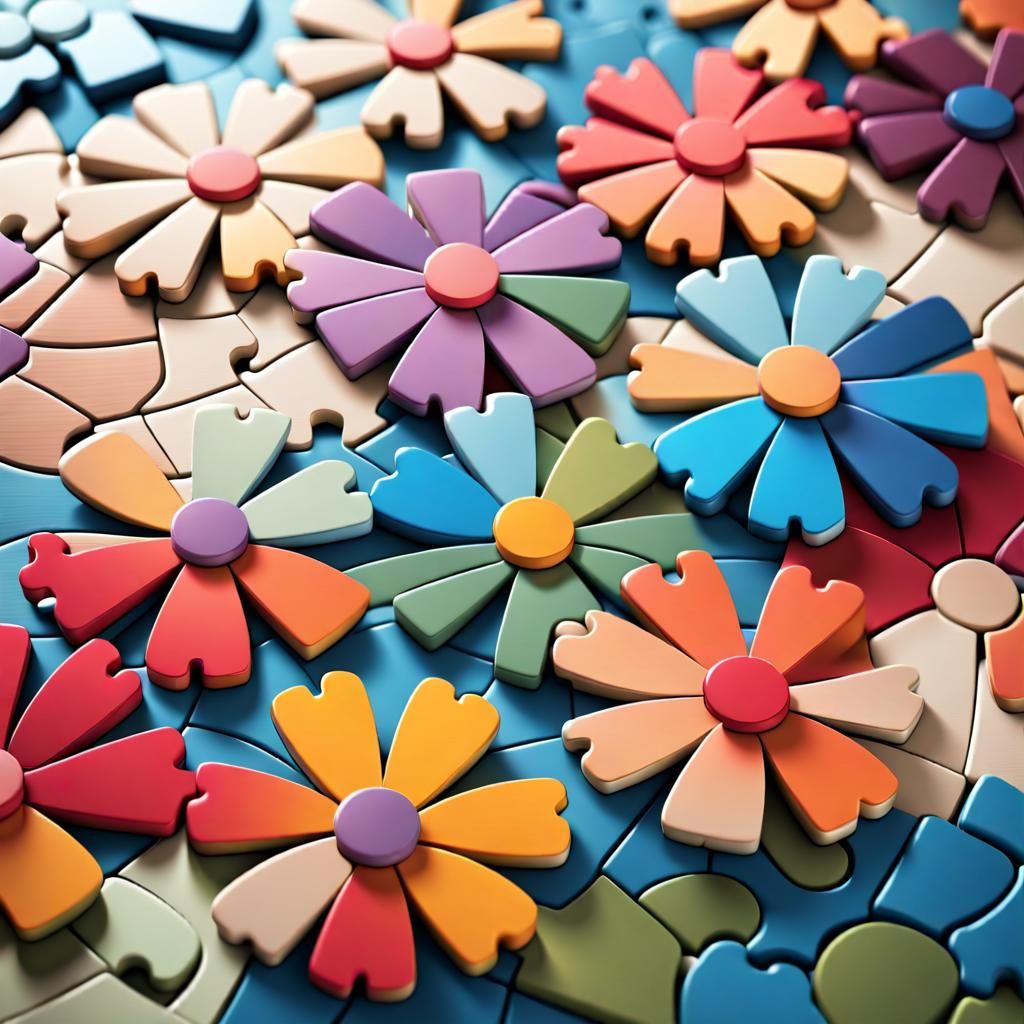 Wooden puzzle - AI Generated Artwork - NightCafe Creator