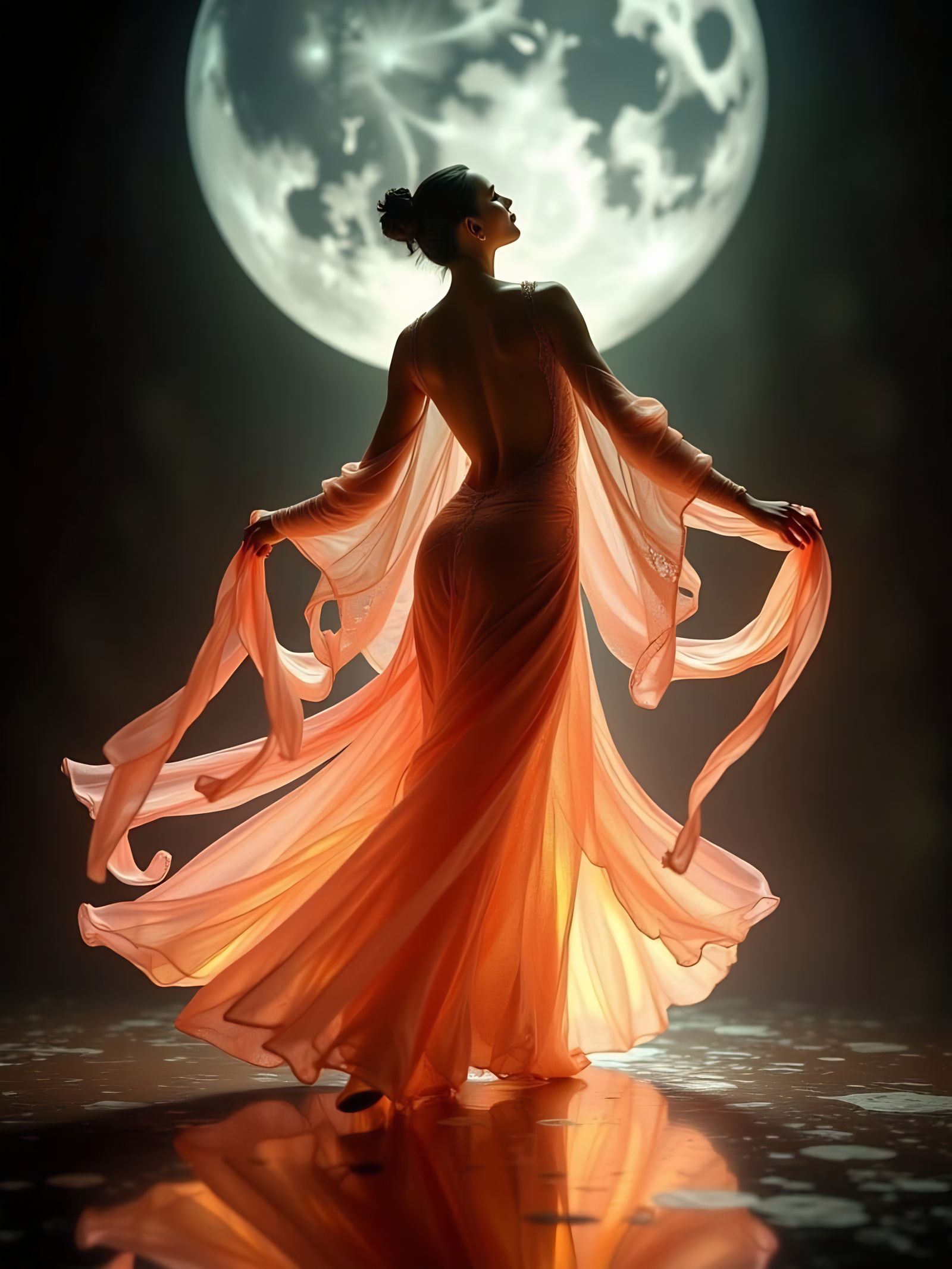 An ultra-realistic digital illustration captures a beautiful gypsy ...