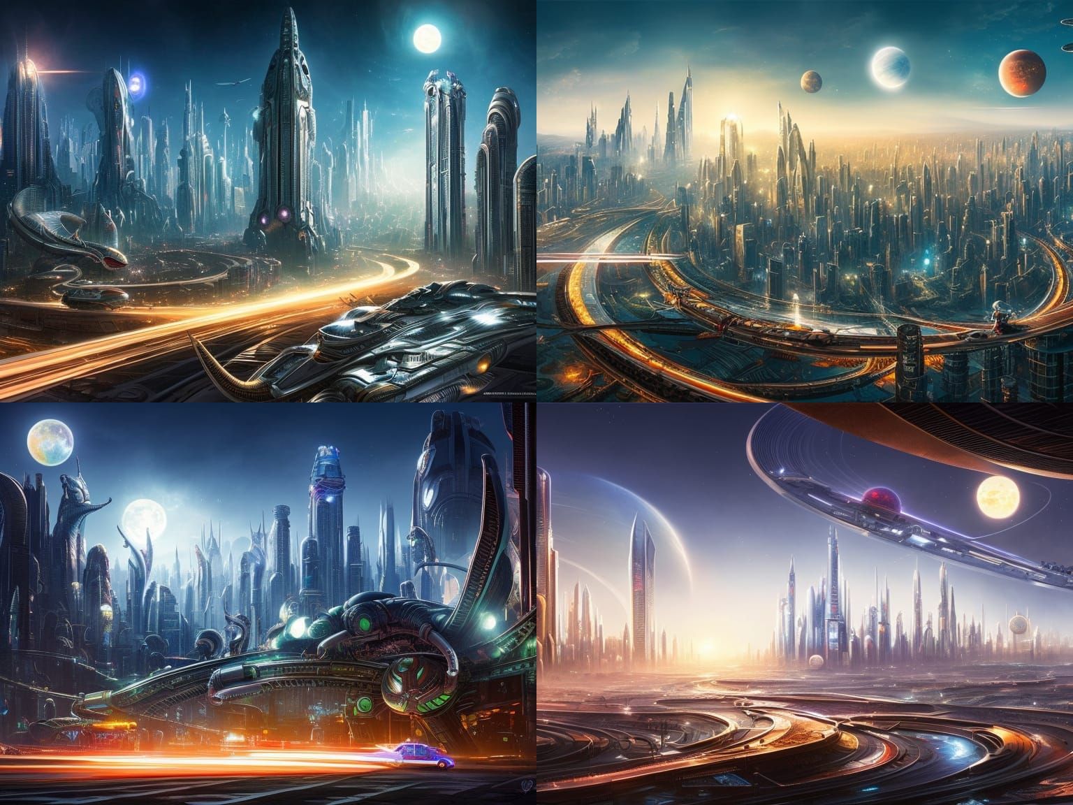 Alien Cityscapes - AI Generated Artwork - NightCafe Creator
