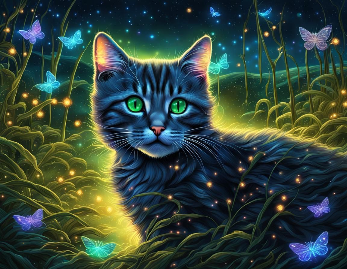 Night Kitten - AI Generated Artwork - NightCafe Creator
