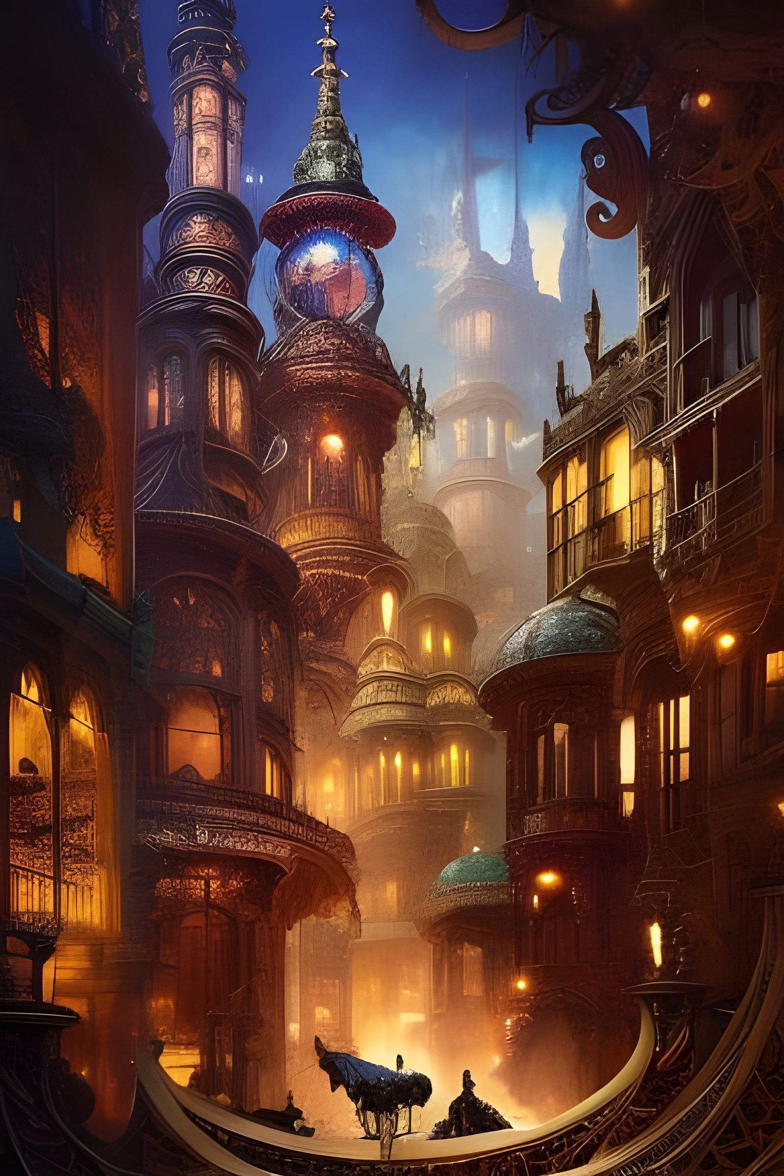 Ethereal city - AI Generated Artwork - NightCafe Creator