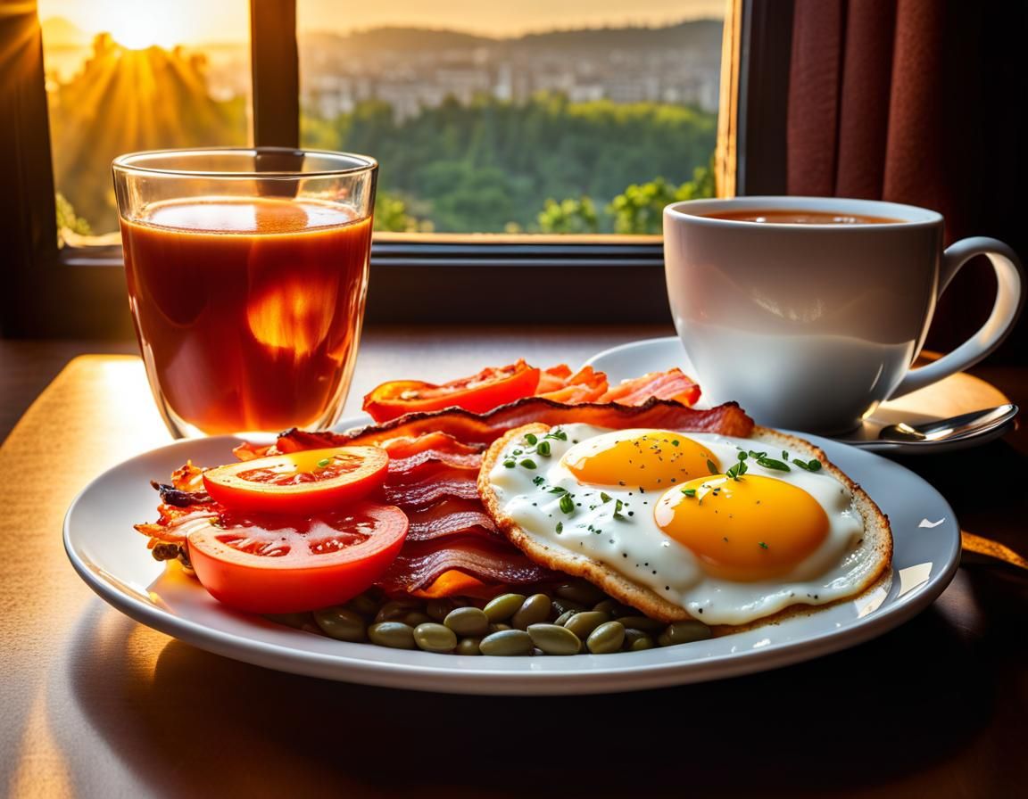 English breakfast - AI Generated Artwork - NightCafe Creator
