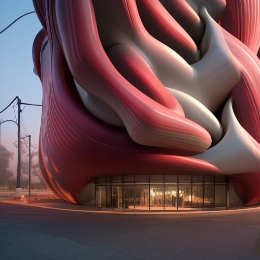 Architectural Doug building hall - AI Generated Artwork - NightCafe Creator