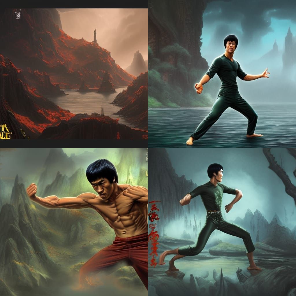 Bruce Lee - AI Generated Artwork - NightCafe Creator