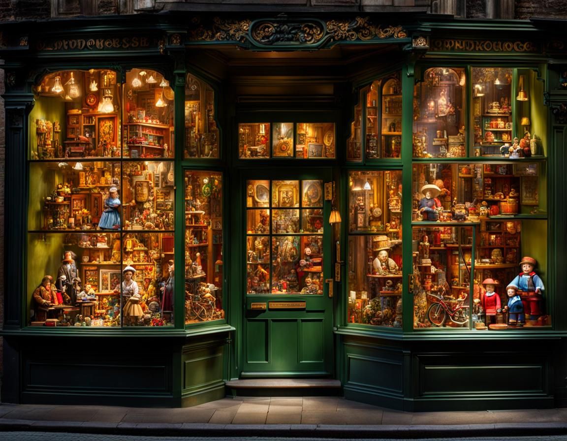 Dickensian Toy Shop, Window Display - AI Generated Artwork - NightCafe ...