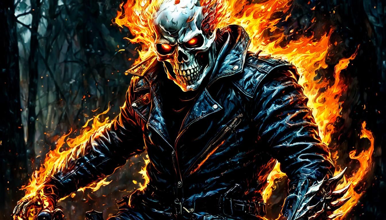 Ghost Rider - AI Generated Artwork - NightCafe Creator