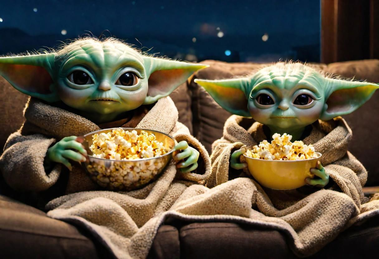 Grogu and brother - AI Generated Artwork - NightCafe Creator