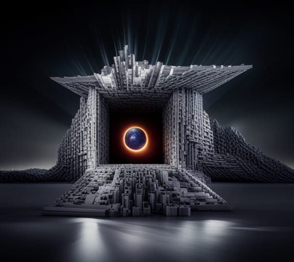 The multiverse collapses into an infinity cube, a tesseract of infinite ...