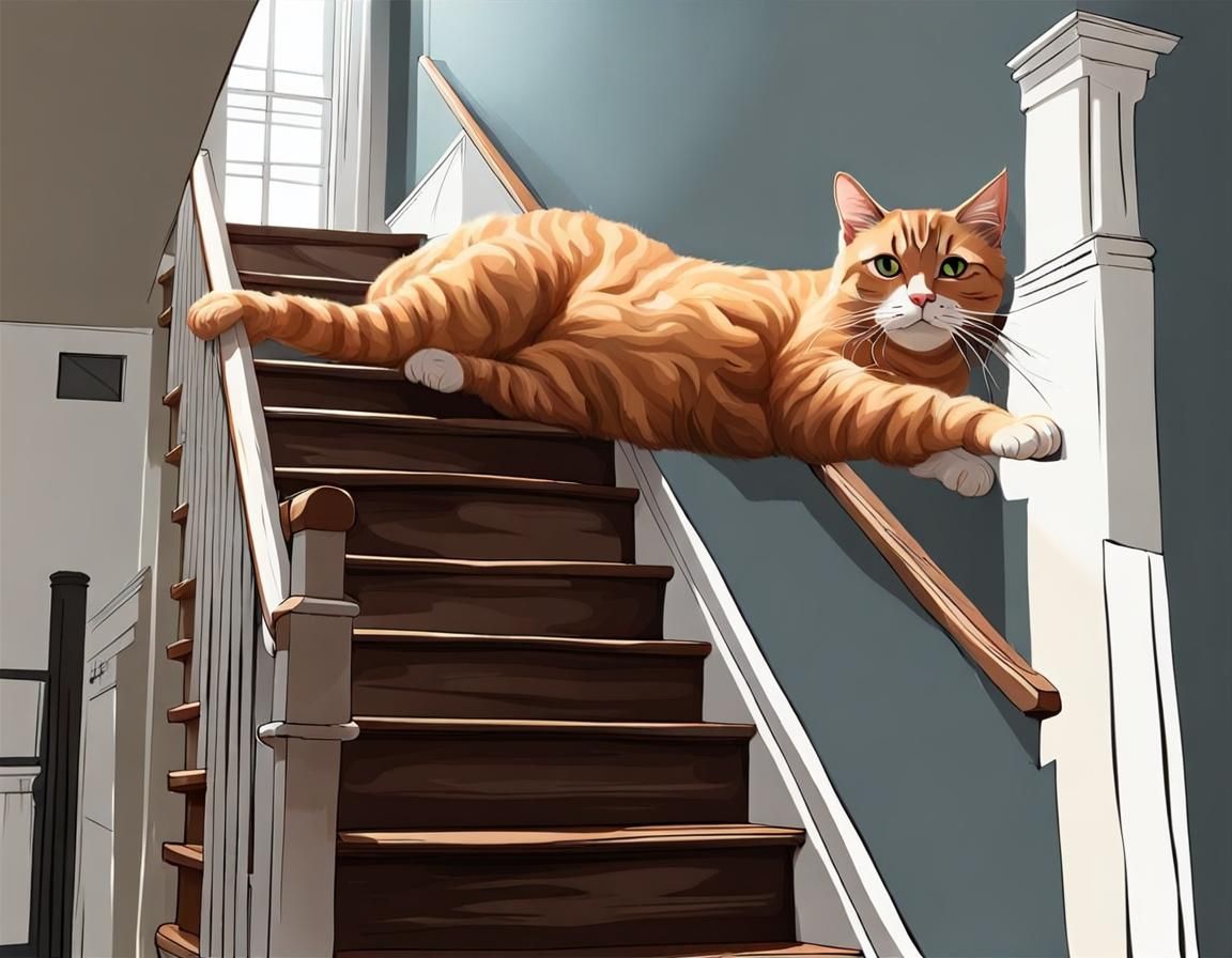 Um, my cat has broken gravity. - AI Generated Artwork - NightCafe Creator