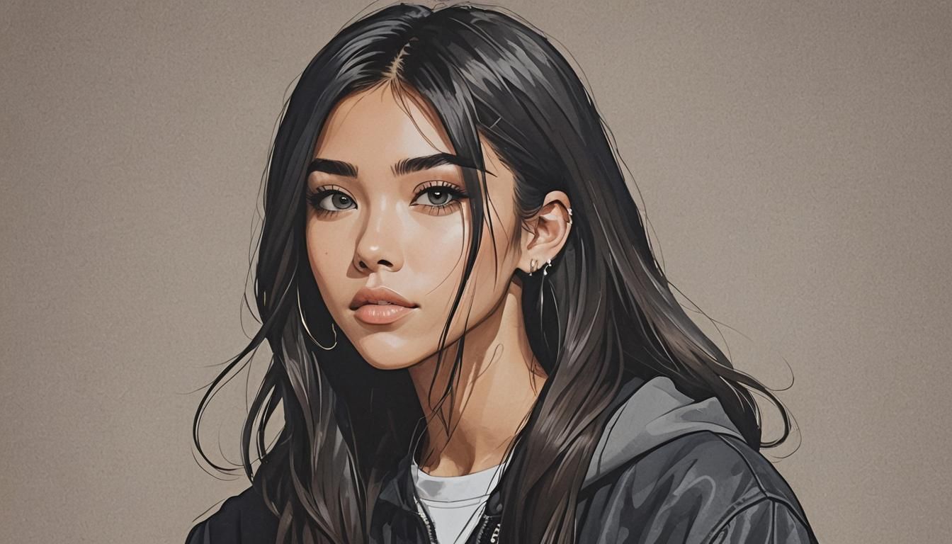a portrait of madison beer in an anime style. - AI Generated Artwork ...