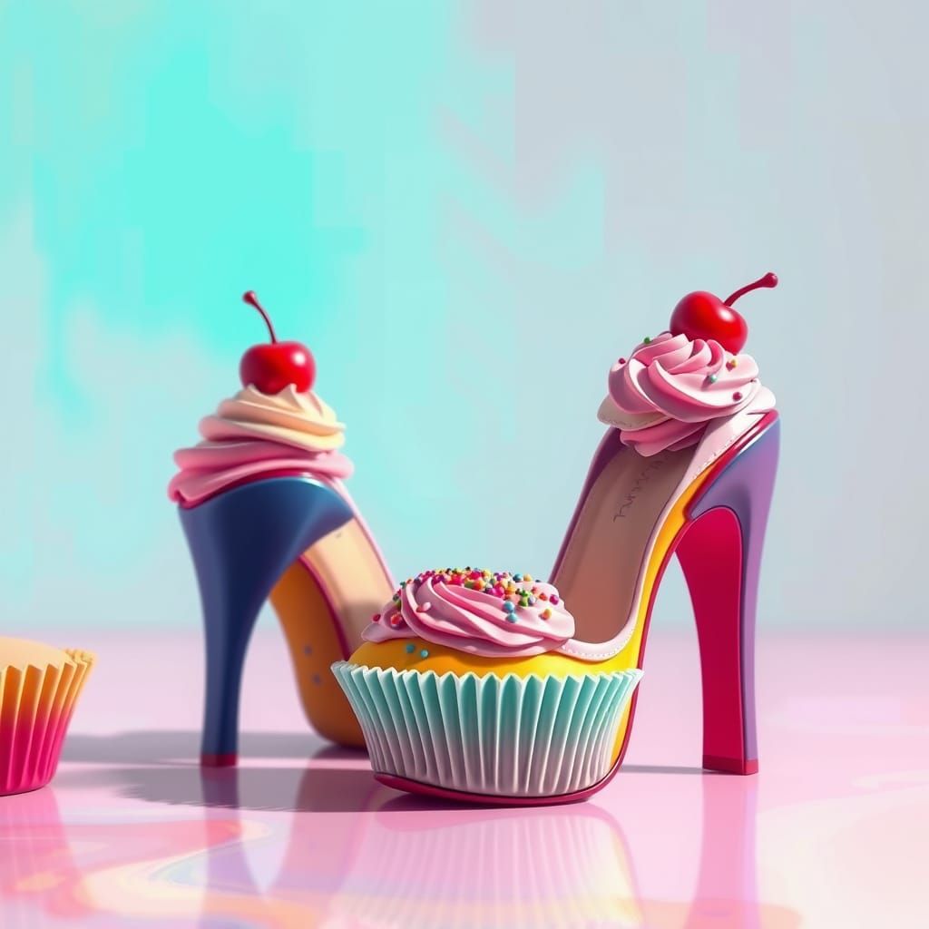 Shoes that look like cupcakes - Sleek Futuristic Cupcake Sho...