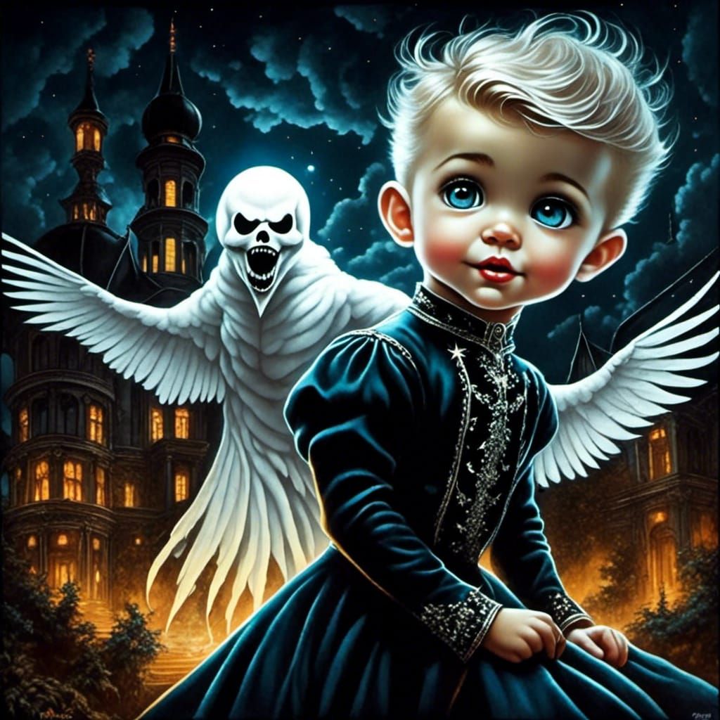 Innocence against evil - AI Generated Artwork - NightCafe Creator