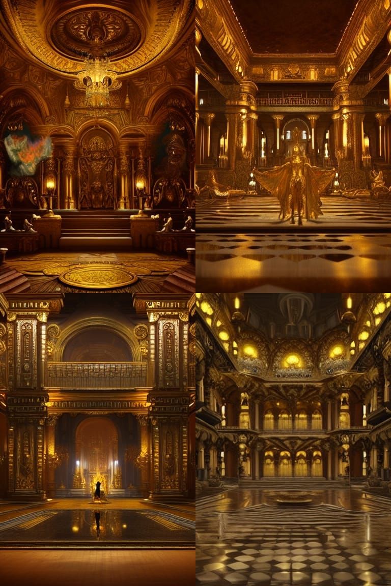 Big golden palace inside a masterpiece, 8k resolution, dark fantasy ...