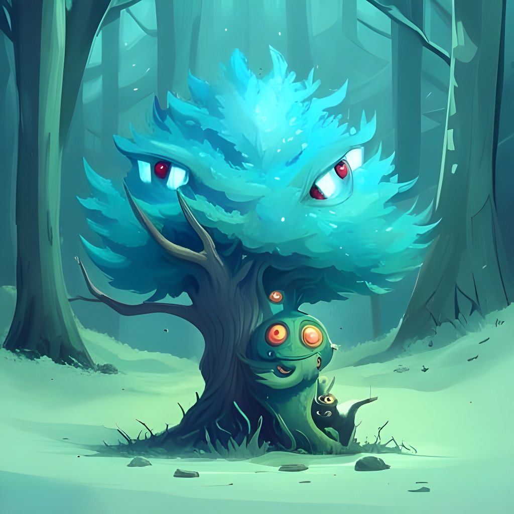 Little Tree Monster - AI Generated Artwork - NightCafe Creator