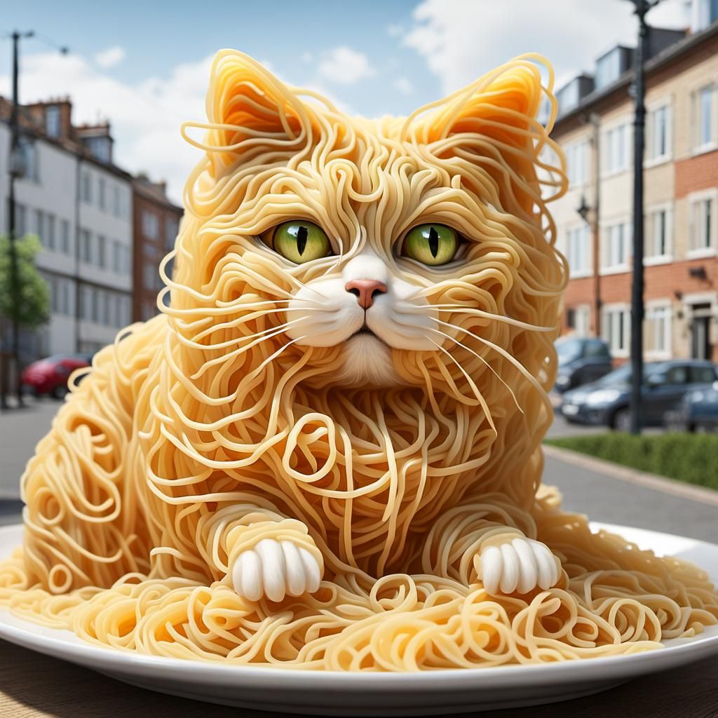 surreal pasta cat... - AI Generated Artwork - NightCafe Creator