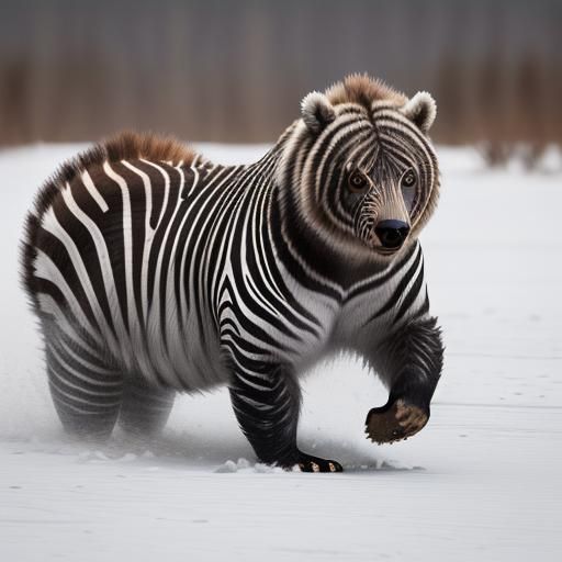zebra bear - AI Generated Artwork - NightCafe Creator