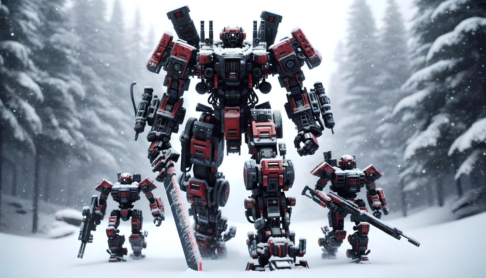 SNOW MECHA - AI Generated Artwork - NightCafe Creator