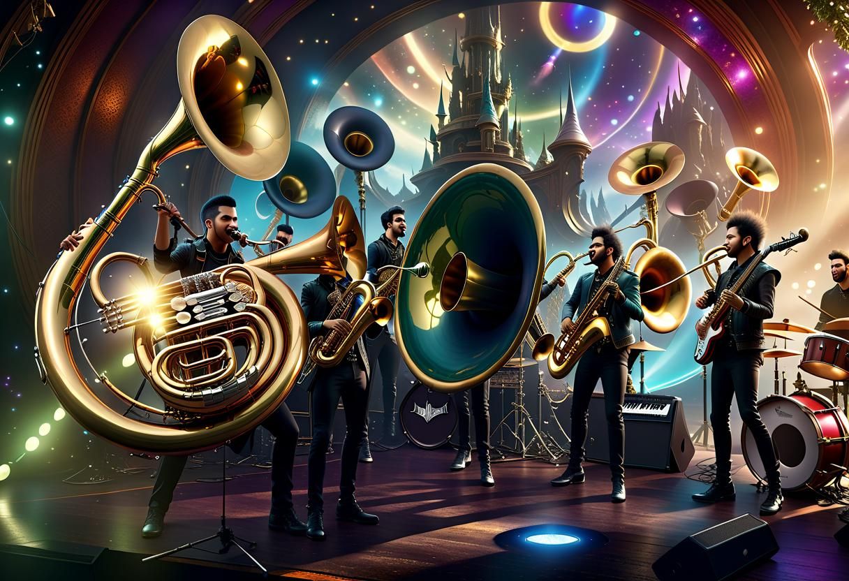 The Roaming Sousaphones Live on Stage - AI Generated Artwork ...