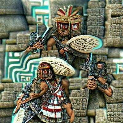 Aztec Mercenaries - AI Generated Artwork - NightCafe Creator