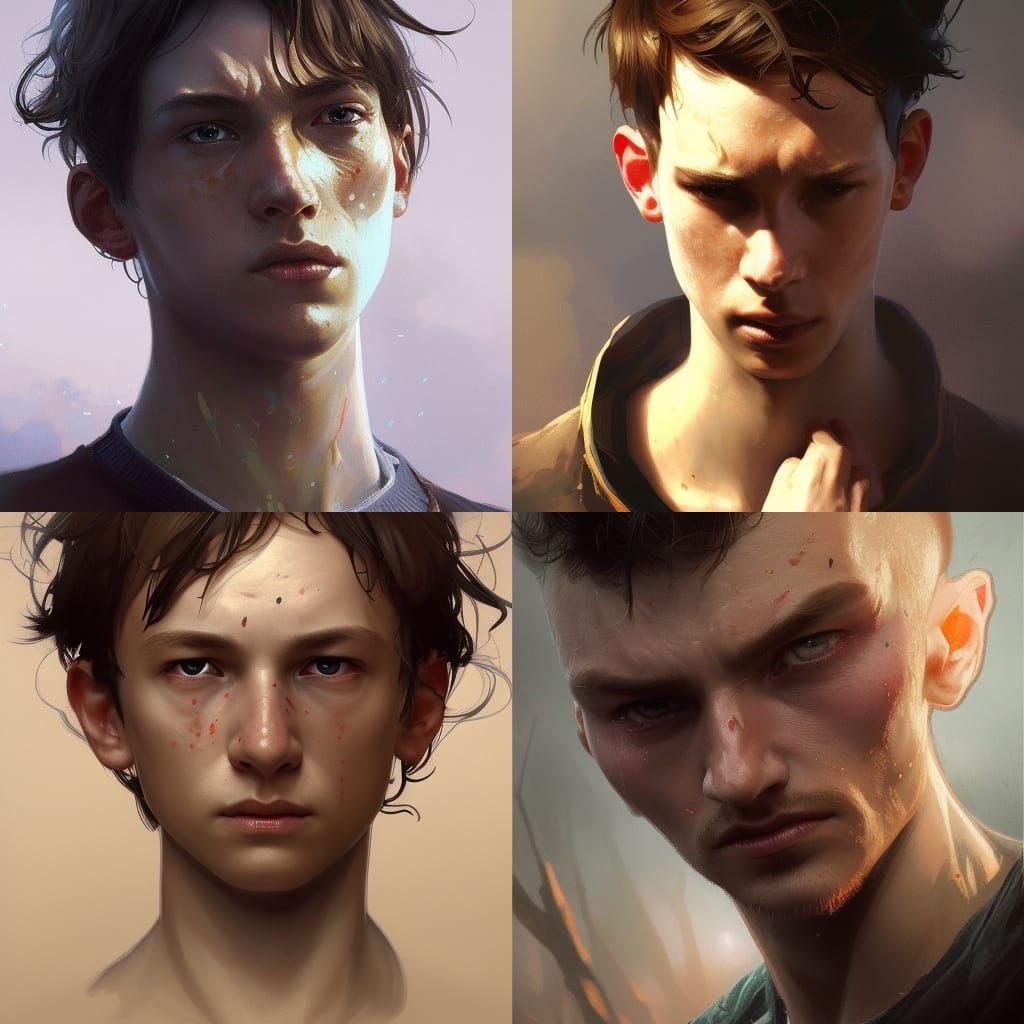 poor boy in the hunger - AI Generated Artwork - NightCafe Creator